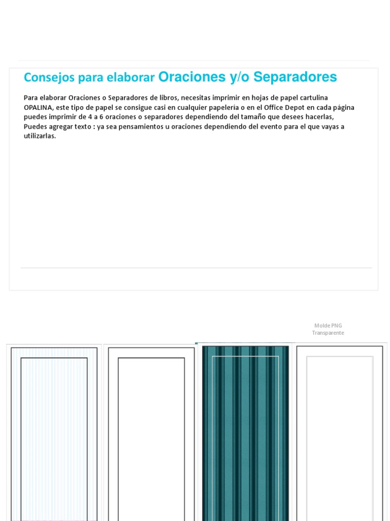Separadores En Blanco Para Imprimir