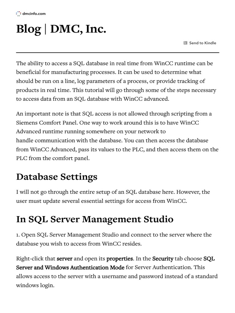 SQL Express Scripting From Wincc Advanced | PDF | Microsoft Sql Server | Port (Computer Networking)