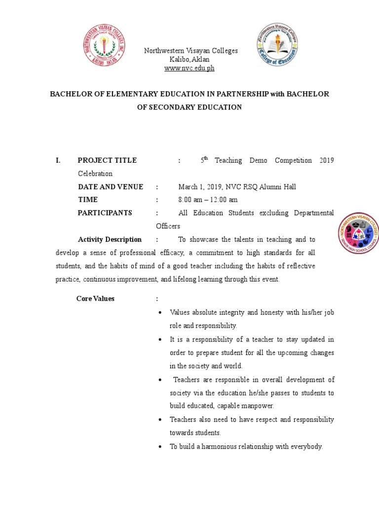 New Project Proposal Demo Festival 2019 | PDF