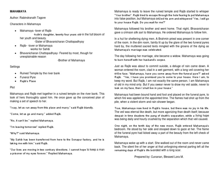 Handout Mahamaya | PDF