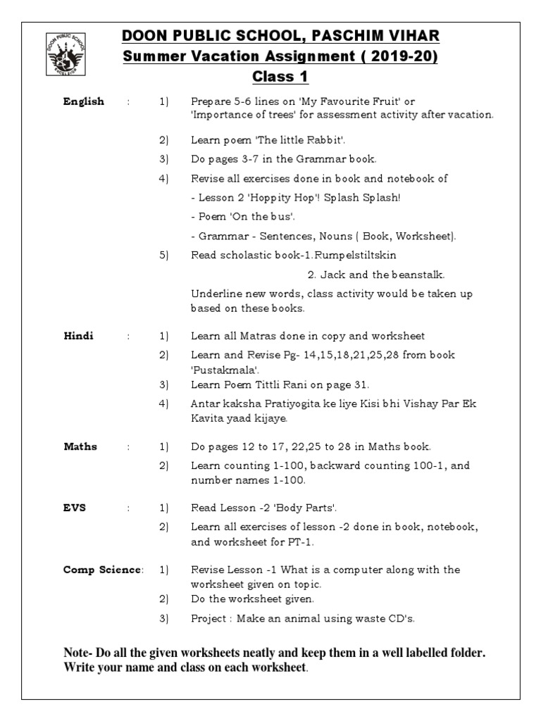 Holidays Assignment Class1