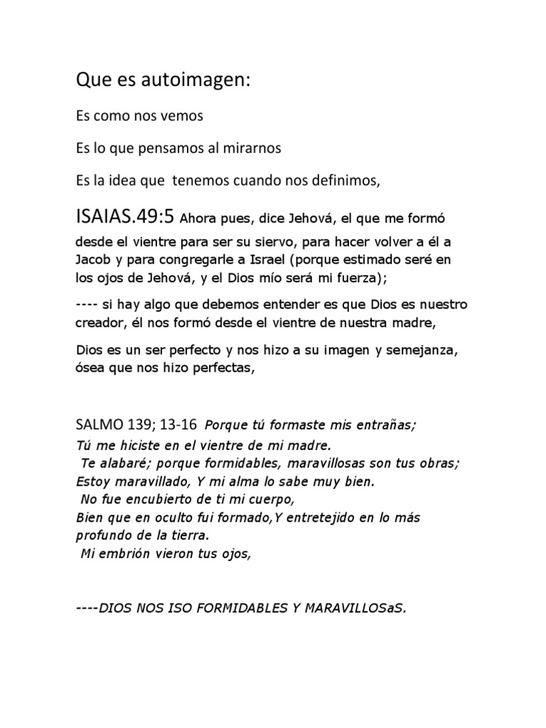 Que Es Autoimagen | PDF | Adultos | Amor