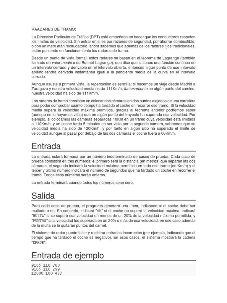 Acepta El Reto 3 | PDF | Velocidad | Derivado