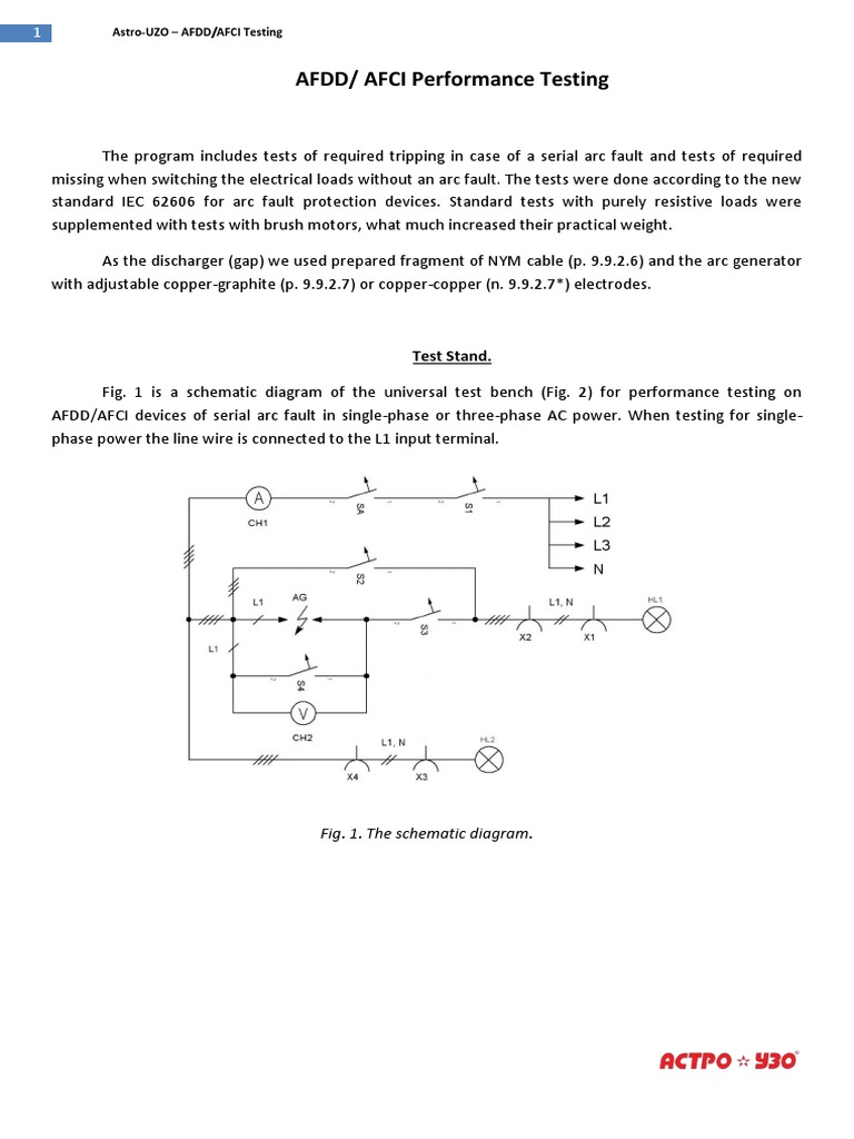 AFDD/ AFCI Performance Testing: Test Stand | PDF | Alternating Current ...
