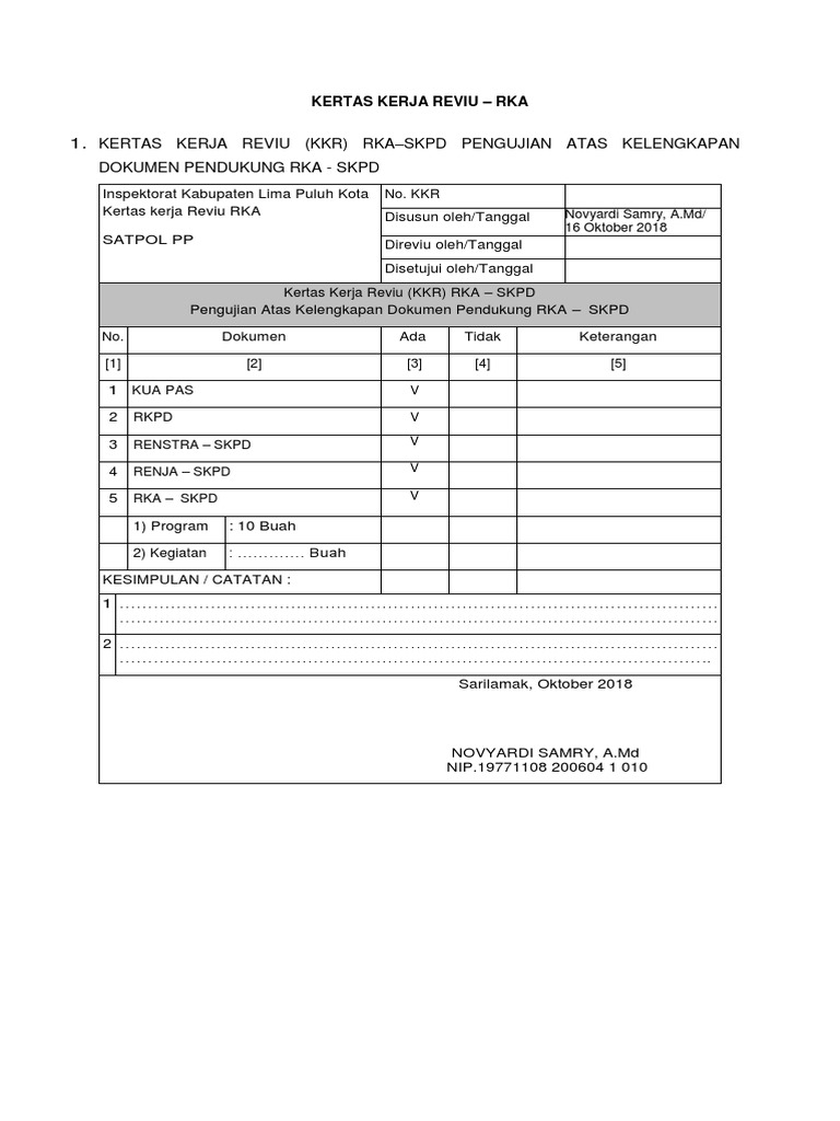 Reviu Rka Satpol 2019 | PDF