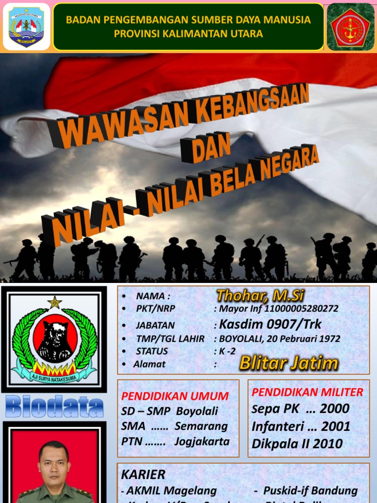 SLIDE WASBANG & BELA NEGARA 2019 Kasdim-1 | PDF