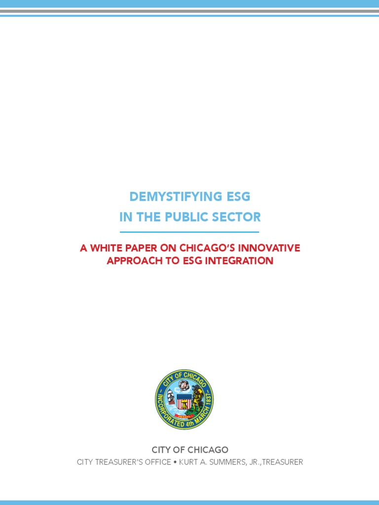 Demystifying Esg in The Public Sector: A White Paper On Chicago's ...
