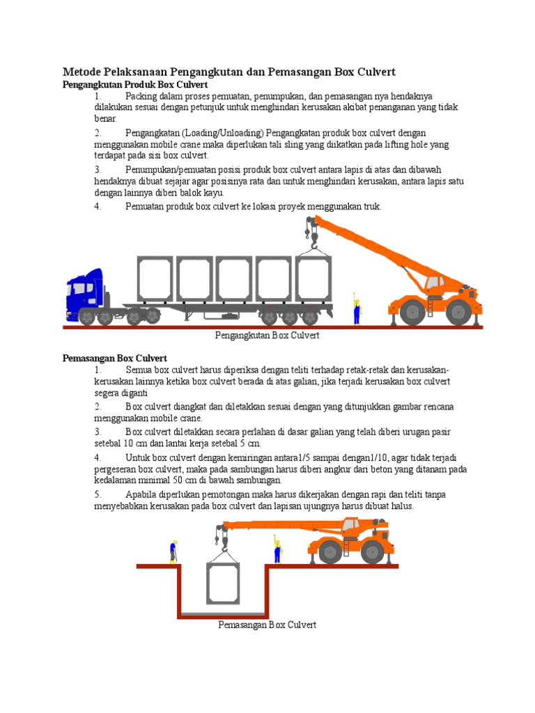 Pemasangan Box Culvert-1 | PDF
