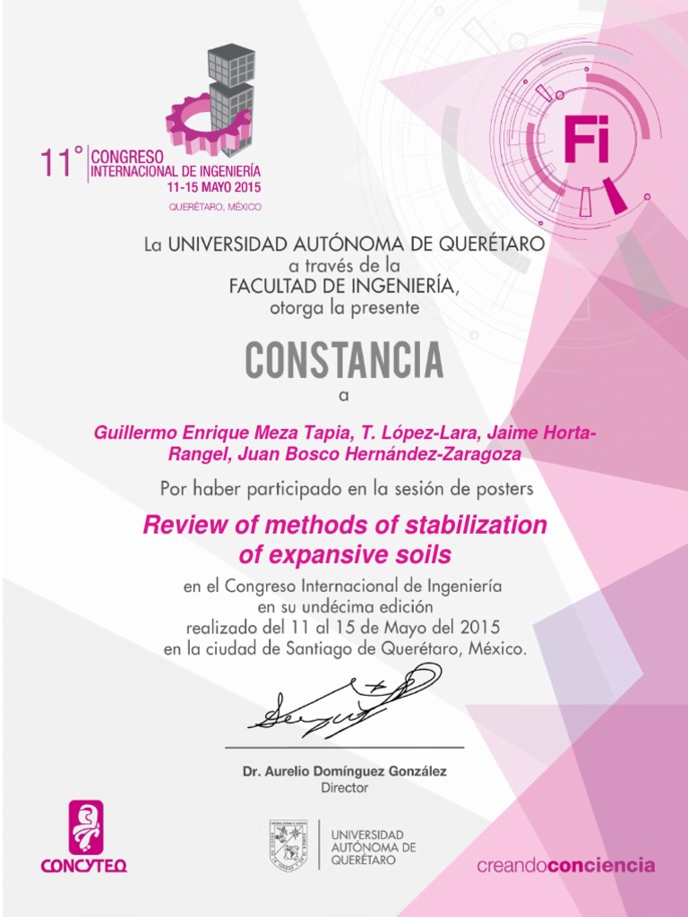 Constancia de Congreso CONIIN | PDF