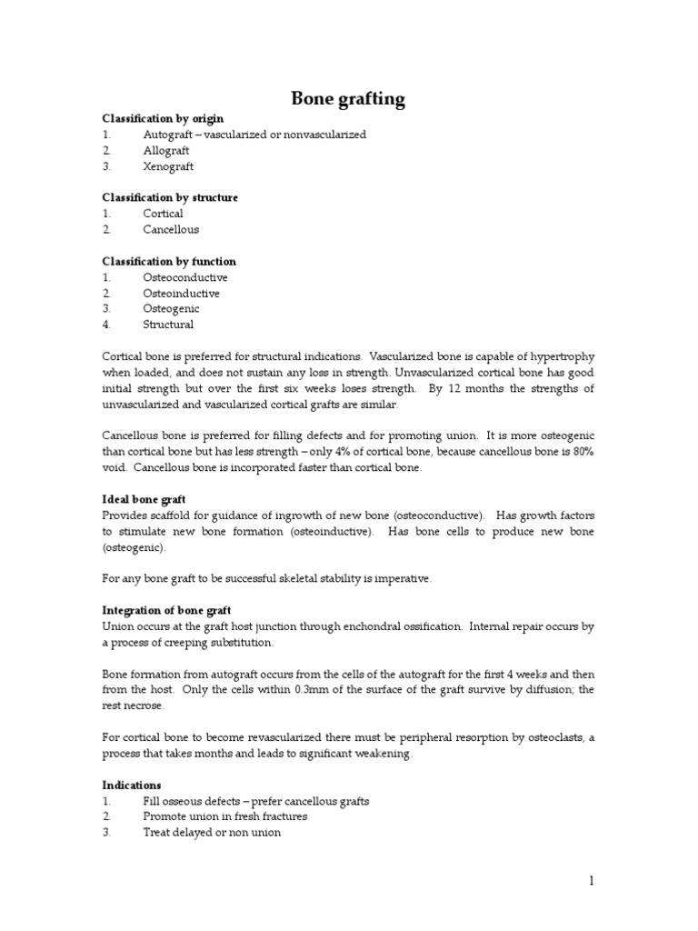 Bone Grafting | PDF | Bone | Skeletal System