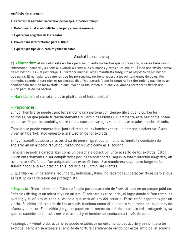 Análisis de Cuentos 2doaño | Descargar gratis PDF | Cuentos | Acuario