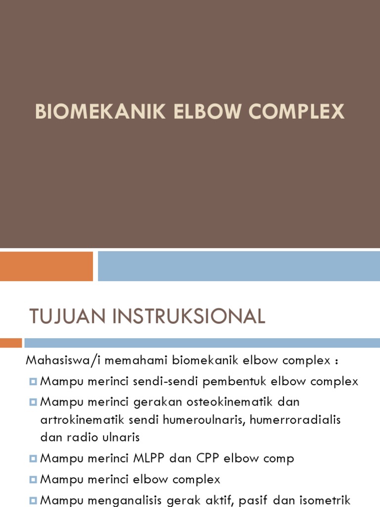Biomekanik Elbow Complex | PDF