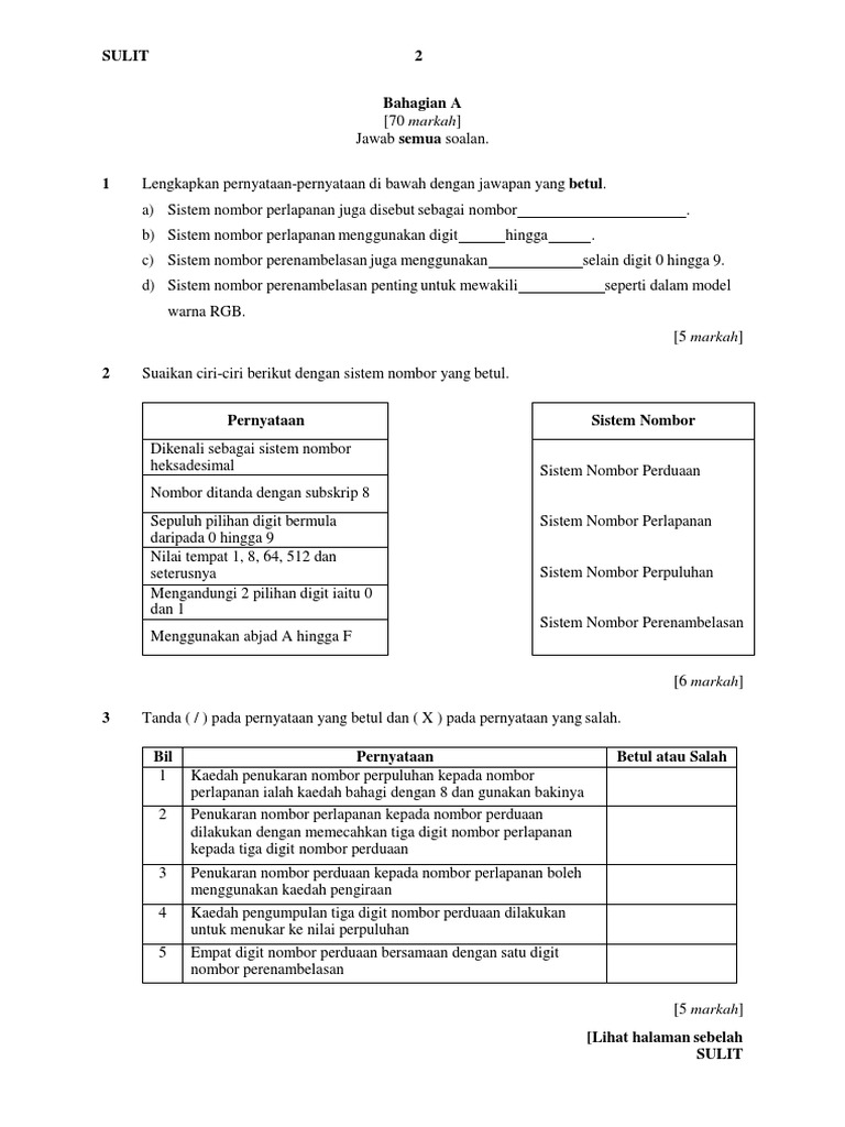 Ask Form 2 Midterm 2018 | PDF
