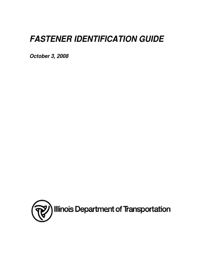 Fastener Identification Guide | PDF | Screw | Metalworking