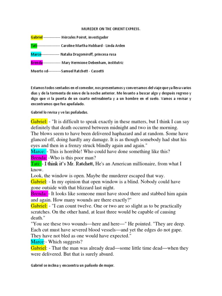 Murder On The Orient Express PDF | PDF | Hercule Poirot