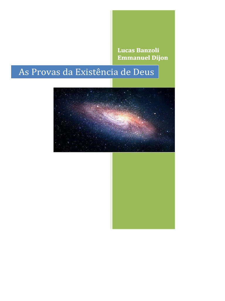 As Provas Da Existencia De Deus Pdf Pdf Universo Nada