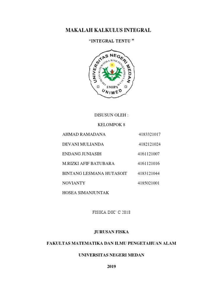 Makalah Kalkulus Integral Tentu | PDF