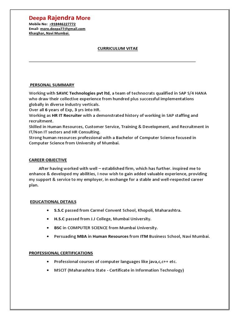 Resume DM | PDF | Recruitment | Human Resources