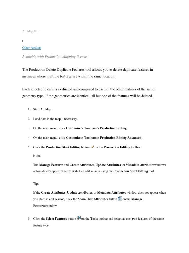 A Step By Step Guide To Using The Production Delete Duplicate Features