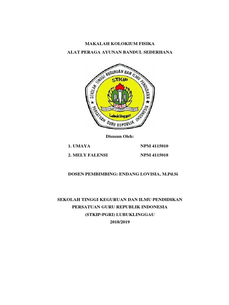 Proposal Kolokium Fisika | PDF
