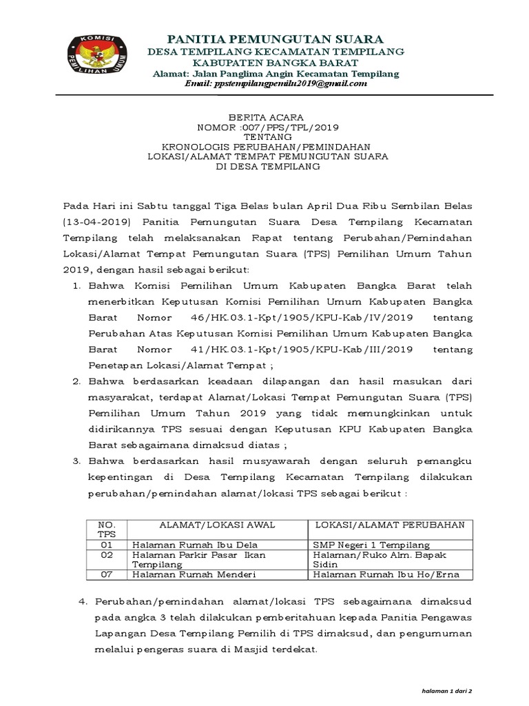 Contoh BA Kronologis | PDF