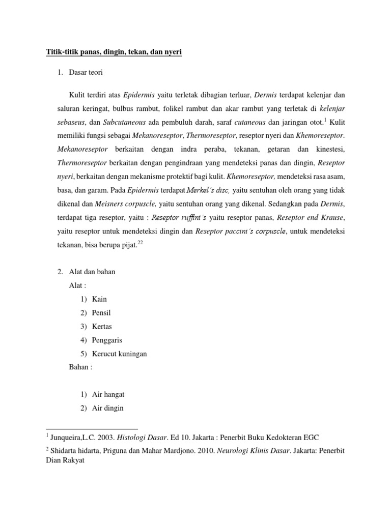 Diskriminasi Taktil, Lokalisasi Taktil, Titik Panas Dingin Tekan | PDF | Pengembangan Diri ...