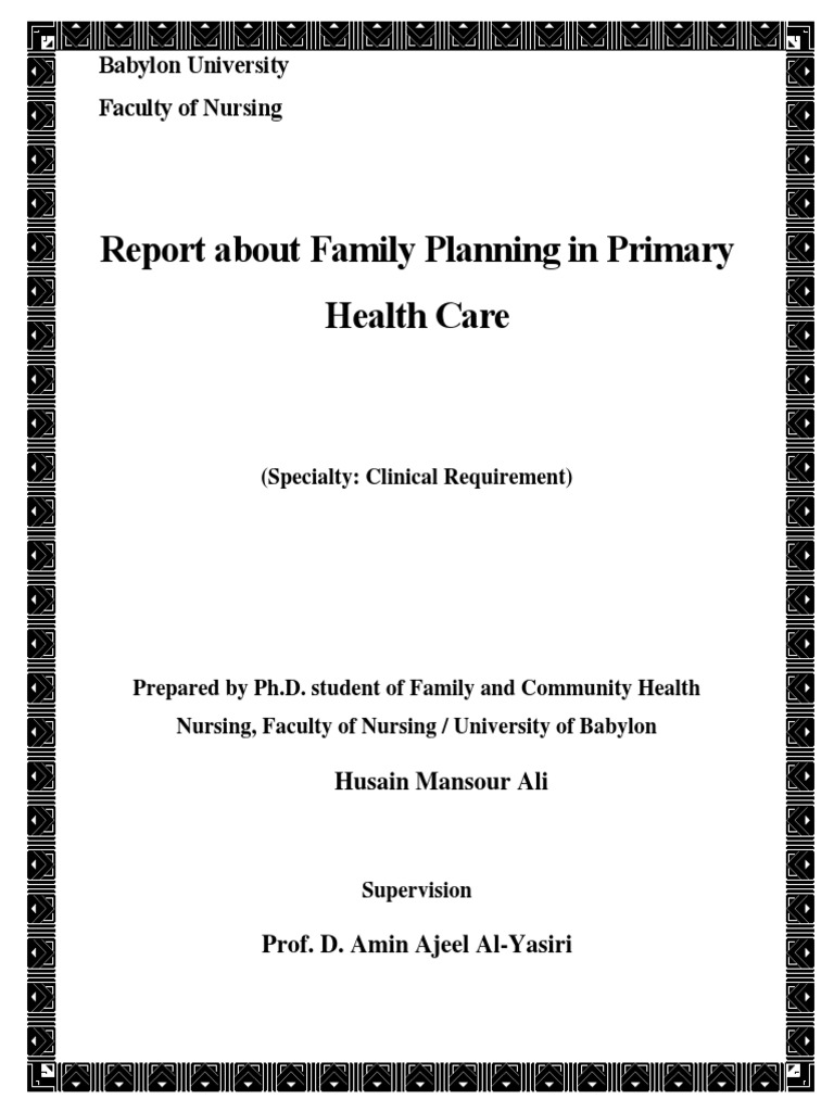 Family Planning Report | PDF | Family Planning | Unintended Pregnancy