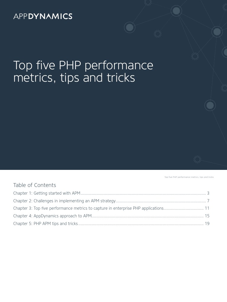 Ebook Top 5 PHP Performance Metrics Tips and Tricks | PDF | Php | Cache ...
