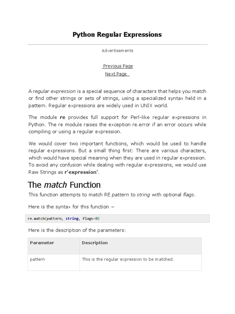 Python Regular Expressions | PDF | Regular Expression | String ...