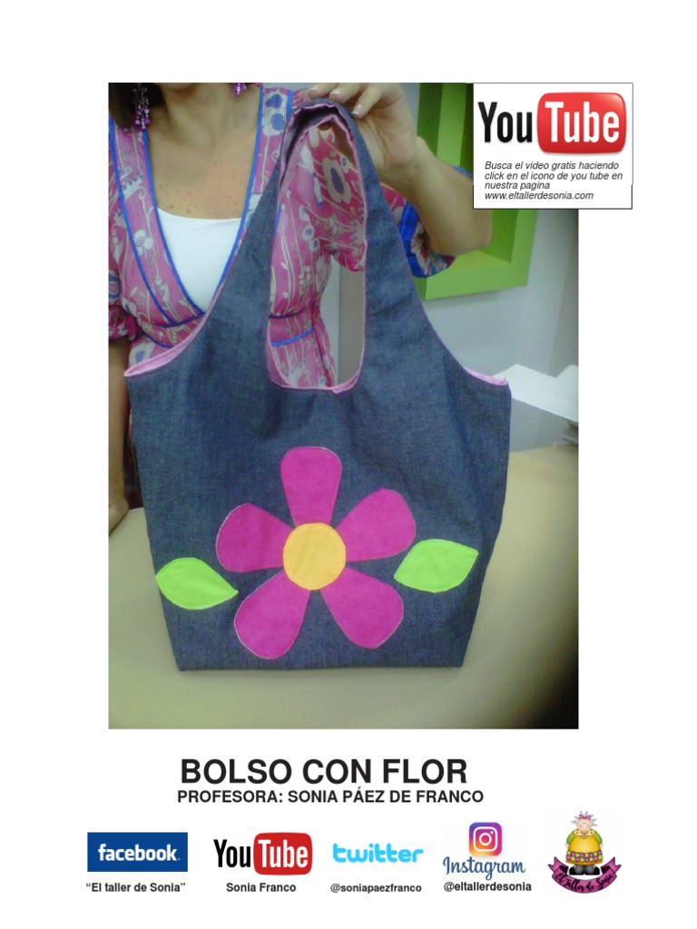 Molde Del Bolso Con Flor | PDF