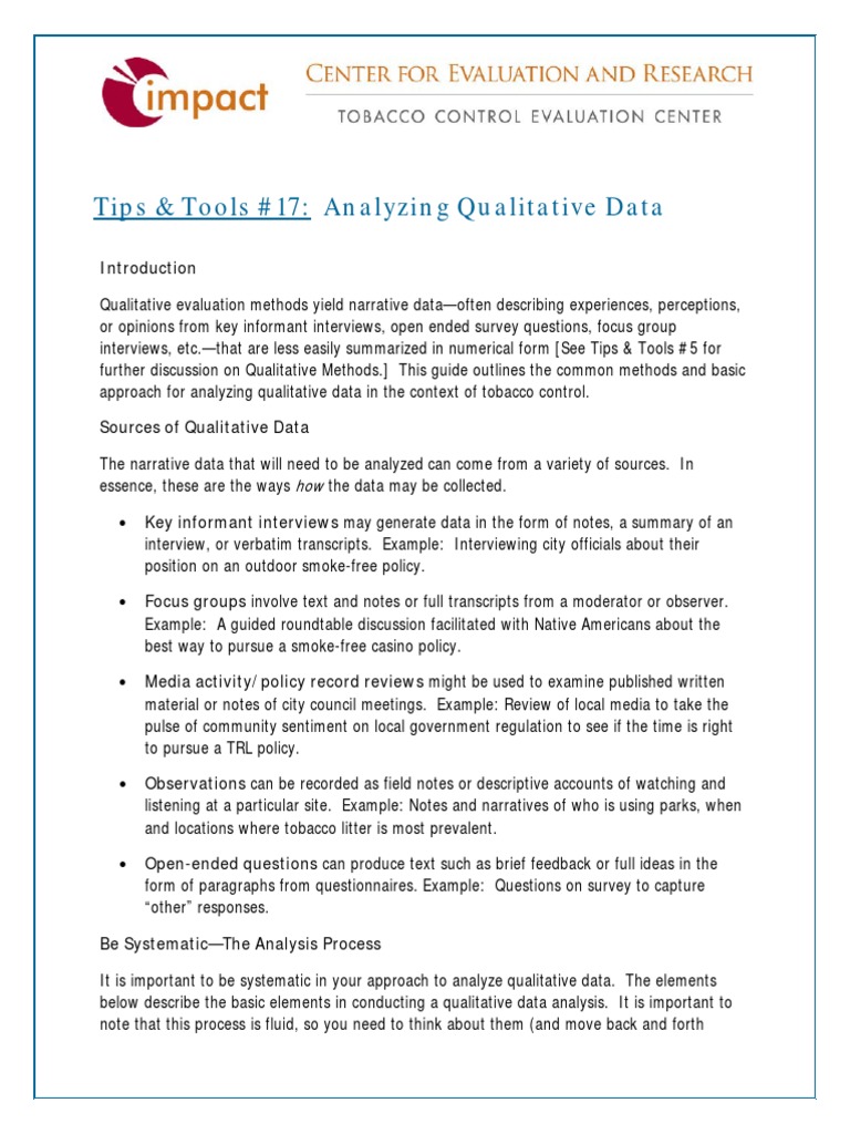 Analyzing Qualitative Data | PDF | Qualitative Research | Data Analysis