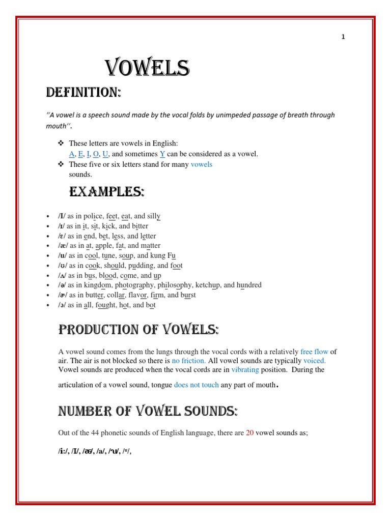 Vowel Assignment | PDF | Vowel | Languages