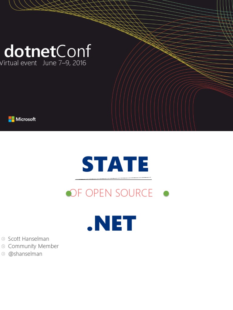 Dotnetconf: Virtual Event June 7-9, 2016 | PDF | Xamarin | Computer Engineering