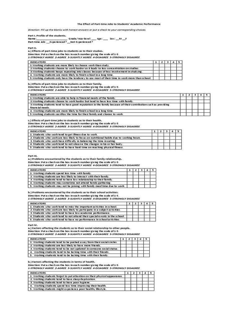 Research Project Questionnaire | PDF | Behavioural Sciences | Psychology