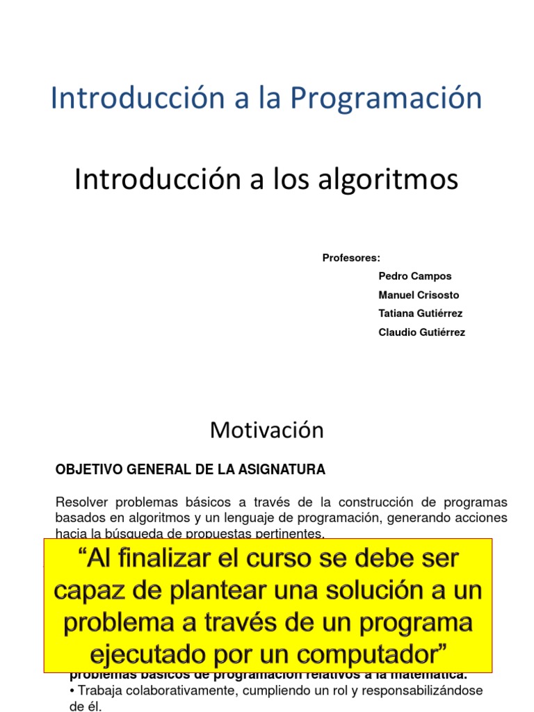 Unidad 2 Introducción a Los Algoritmos (1) | Algoritmos | Lenguaje de ...