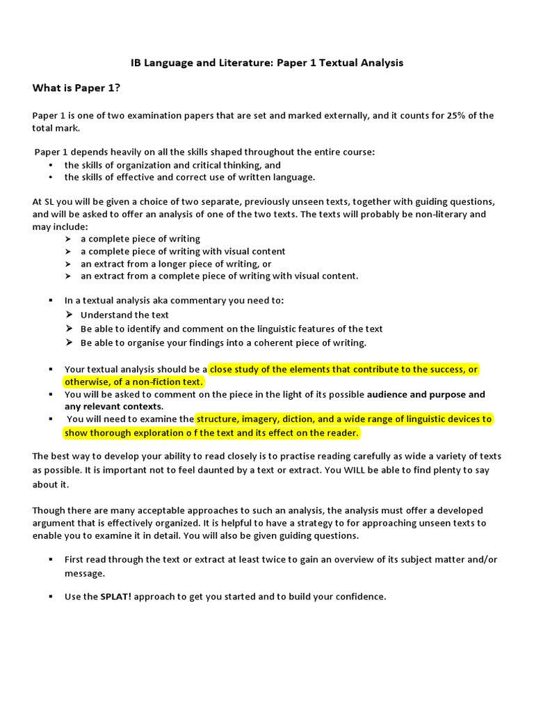 Eng A LL Paper 1 Tips Advice and Examples | PDF | Burkina Faso ...