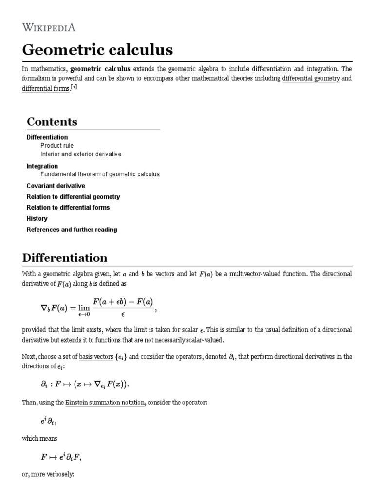 Geometric Calculus | PDF | Spacetime | Mathematical Objects
