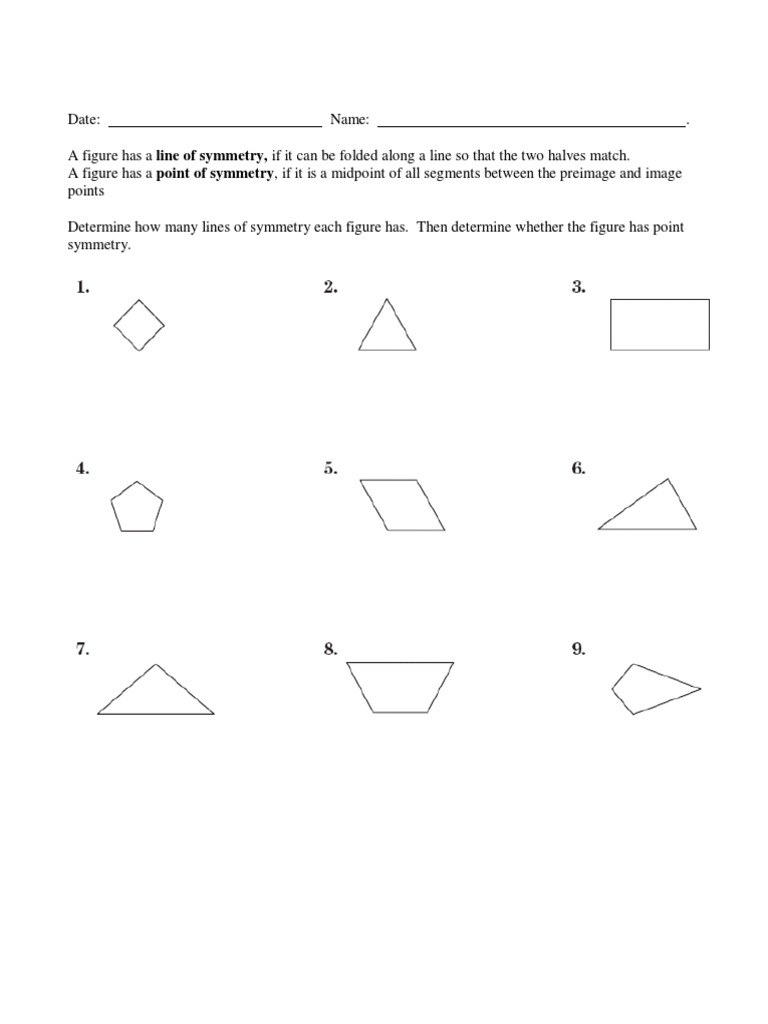 Maths Rotational Symmetry Worksheets Template | PDF | Shape | Symmetry