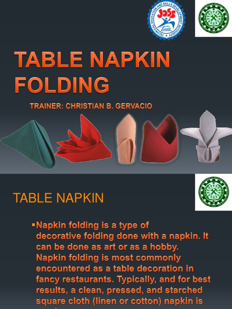 Table Napkin Folding | PDF