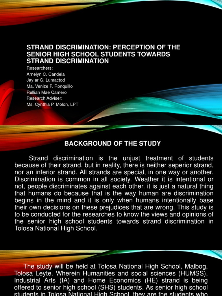 Perceptions of Strand Discrimination in SHS | PDF | Psychology | Cognition