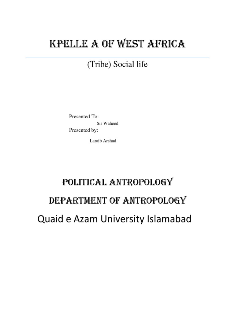 An Anthropological Study of the Social Structure and Cultural ...