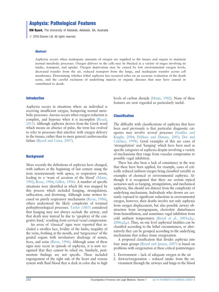 AsphyxiaPathological Features | PDF | Blood Vessel | Hanging
