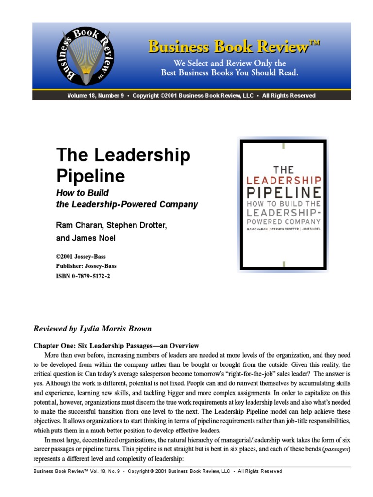 Business Book Review - The Leadership Pipeline - Ram Charan.pdf ...