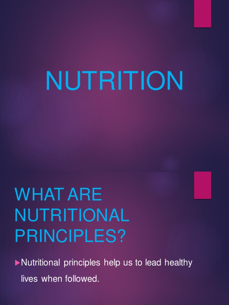 Essential Nutritional Principles for Health | PDF | Self-Improvement ...