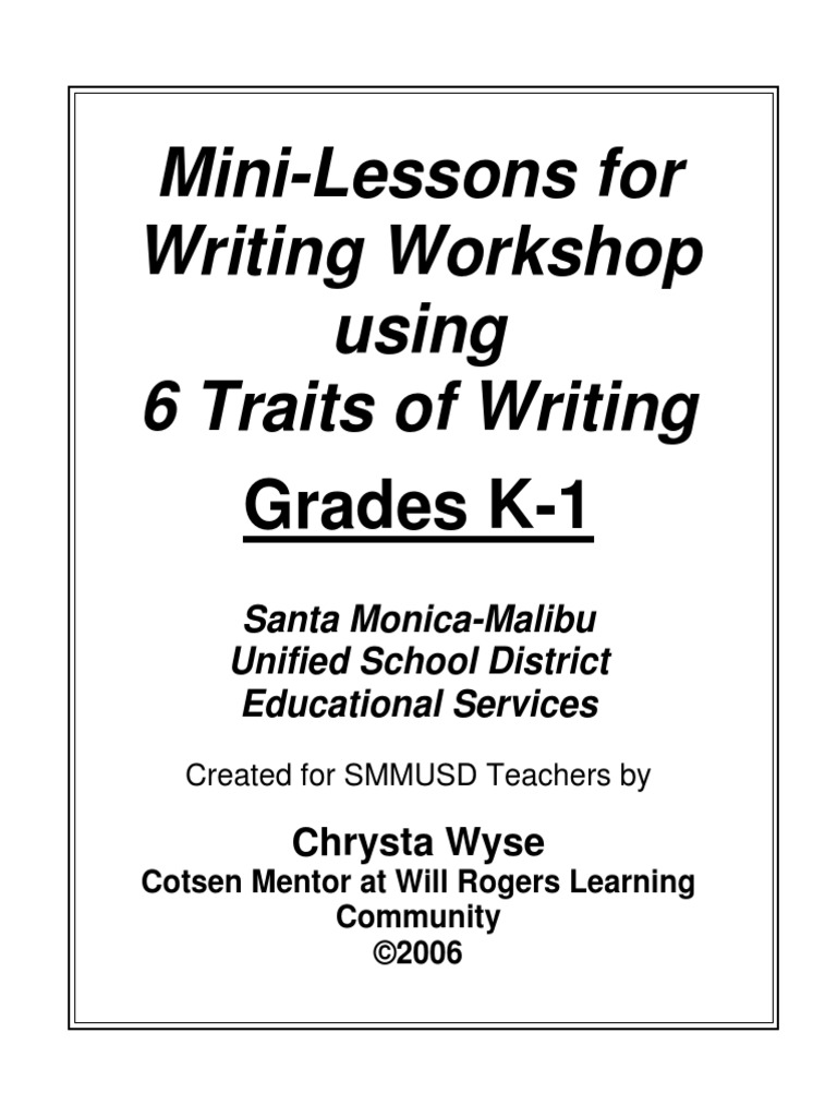 Writing Mini Lessons 06 | PDF | Narrative | Teaching Method
