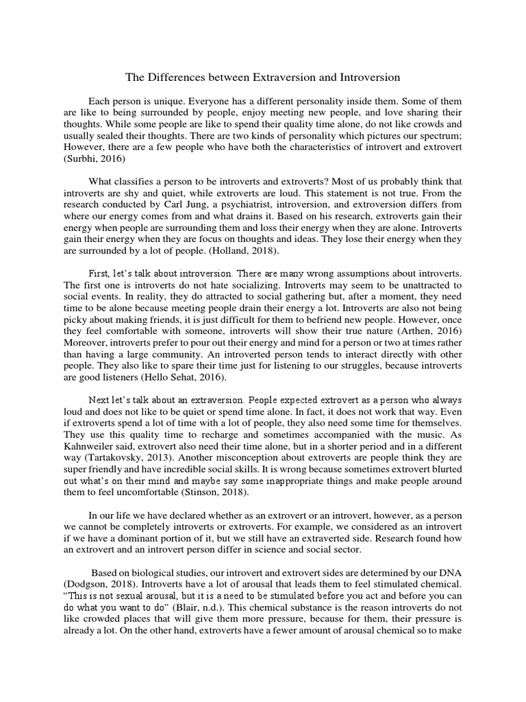 Extrovert Vs Introvert (Fix Banget) | PDF | Extraversion And Introversion | Psychology