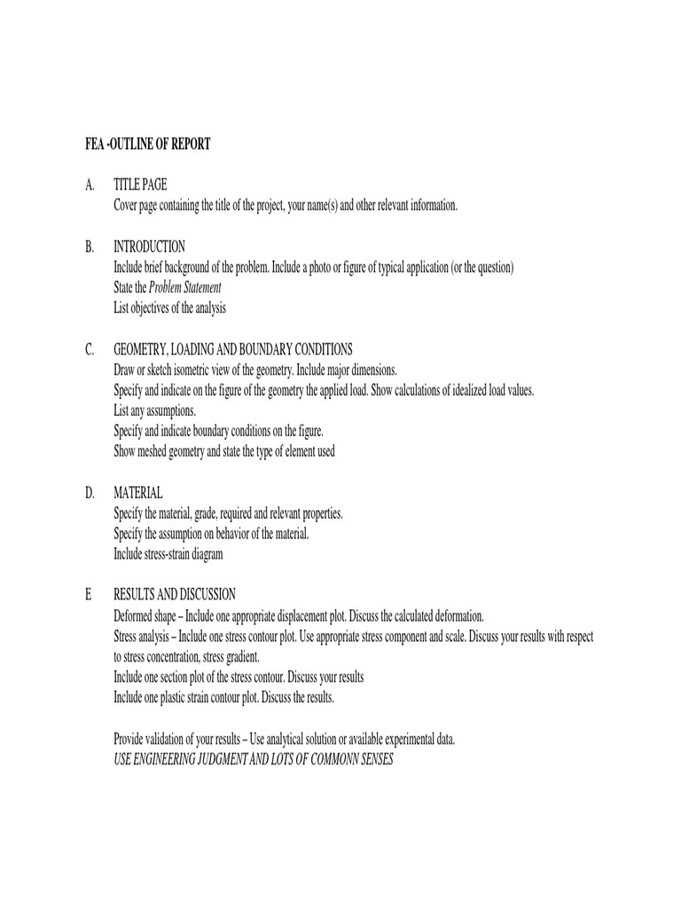 Fe Report Format | PDF