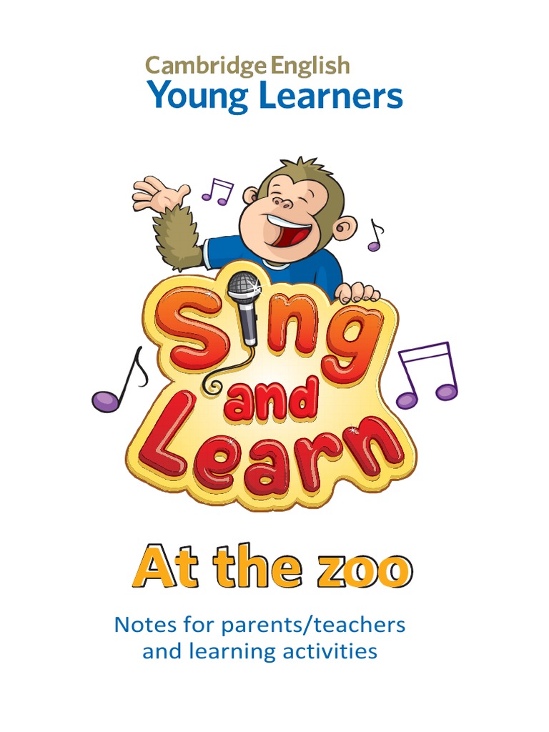 Sing and Learn at The Zoo Activities | PDF | English Language | Vocabulary
