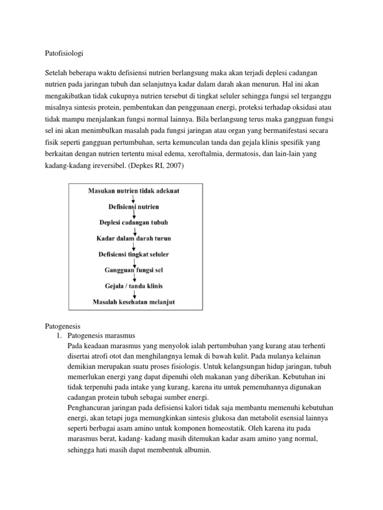Patofisiologi Marasmus Kwashiorkor | PDF | Gaya Hidup