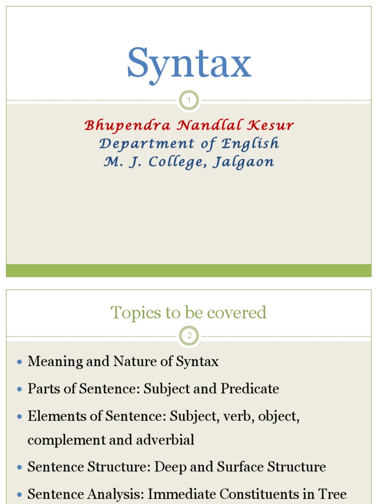 Understanding Syntax: An Introduction to Phrase Structure Rules and ...